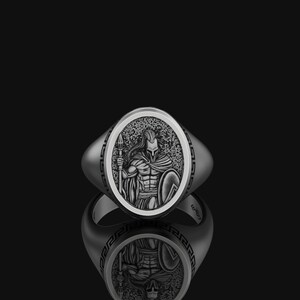 2 Styles 925 Silver Greek Spartan Ring Warrior Men's - Etsy
