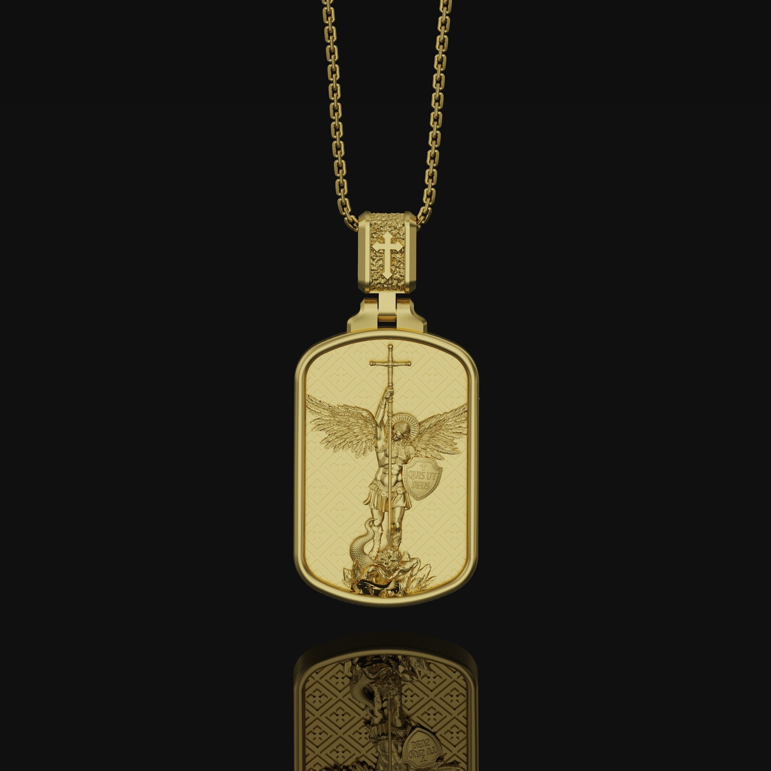 Archangel Saint Michael Silver Medallion, Orthodox Shield Archangel ...