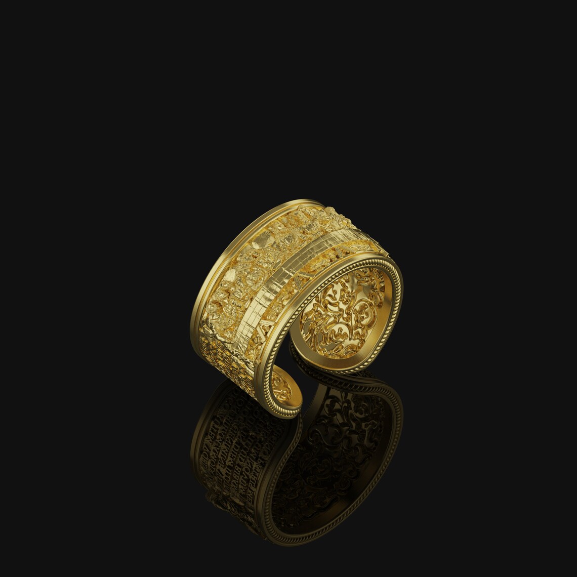 The Last Supper Band Ring Silver Artificial Christian - Etsy