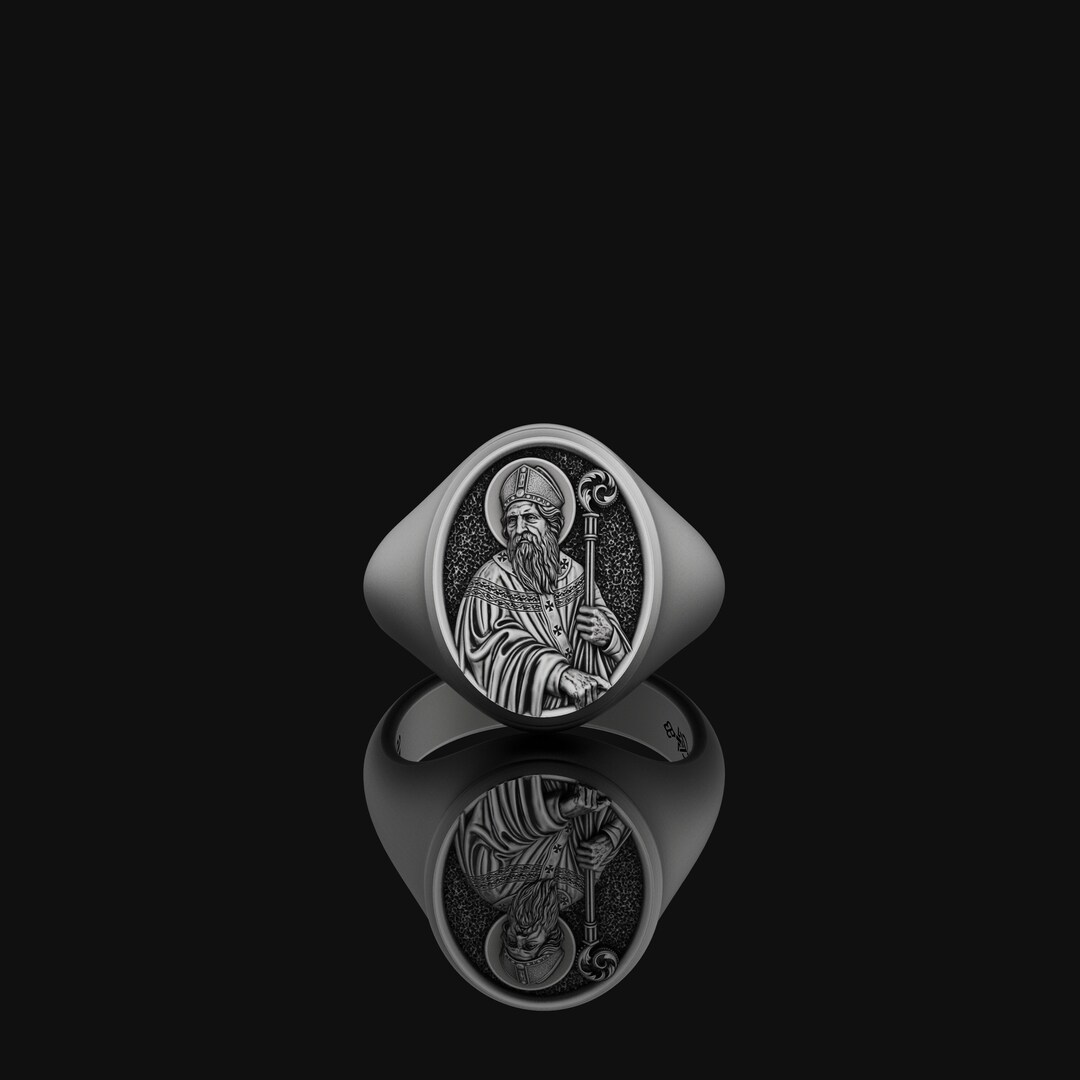 Saint Benedict Signet Ring - Holy Protector Catholic Saint, Spiritual ...