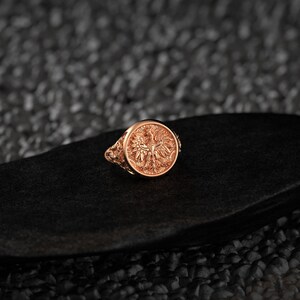 Polish Eagle Signet Ring – Sterling Silver Coat of Arms Ring With ...