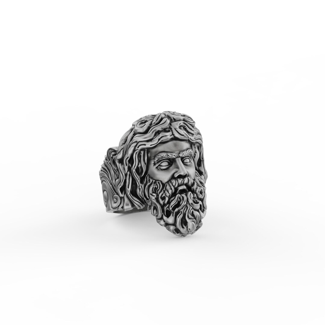 Poseidon Ring, Sterling Poseidon Ring, Greek God Ring, Poseidon Jewelry ...
