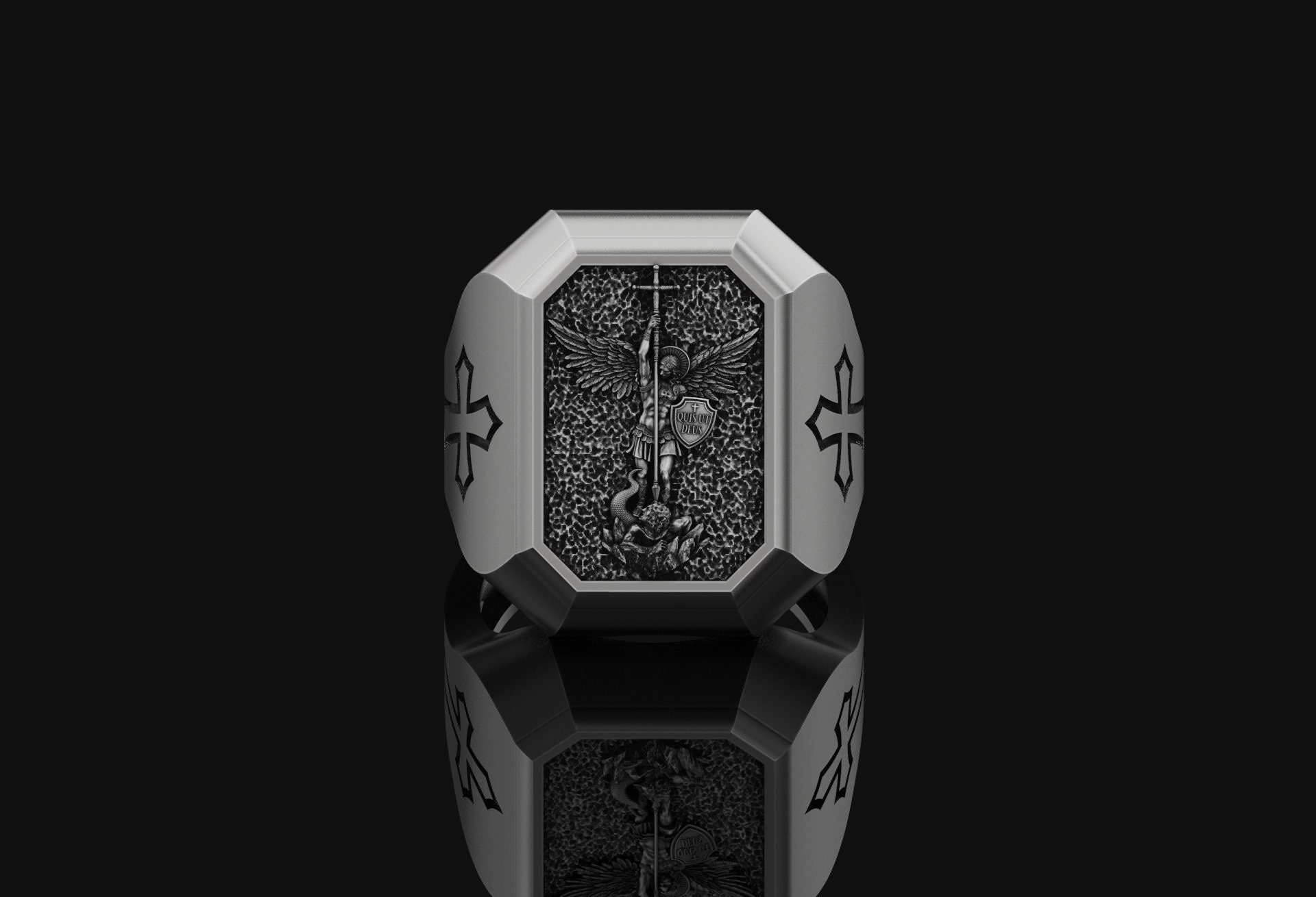 St Archangel Michael Ring Religious Jewelry Unisex Gift - Etsy