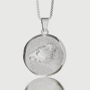Gold Lioness Necklace, Women's 18K Jewelry, Couples Gold Pendant ...