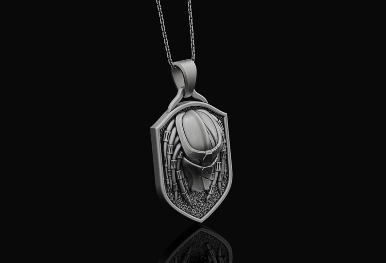 Sterling Silver Predator Necklace Fantasy Pendant Sci-fi - Etsy