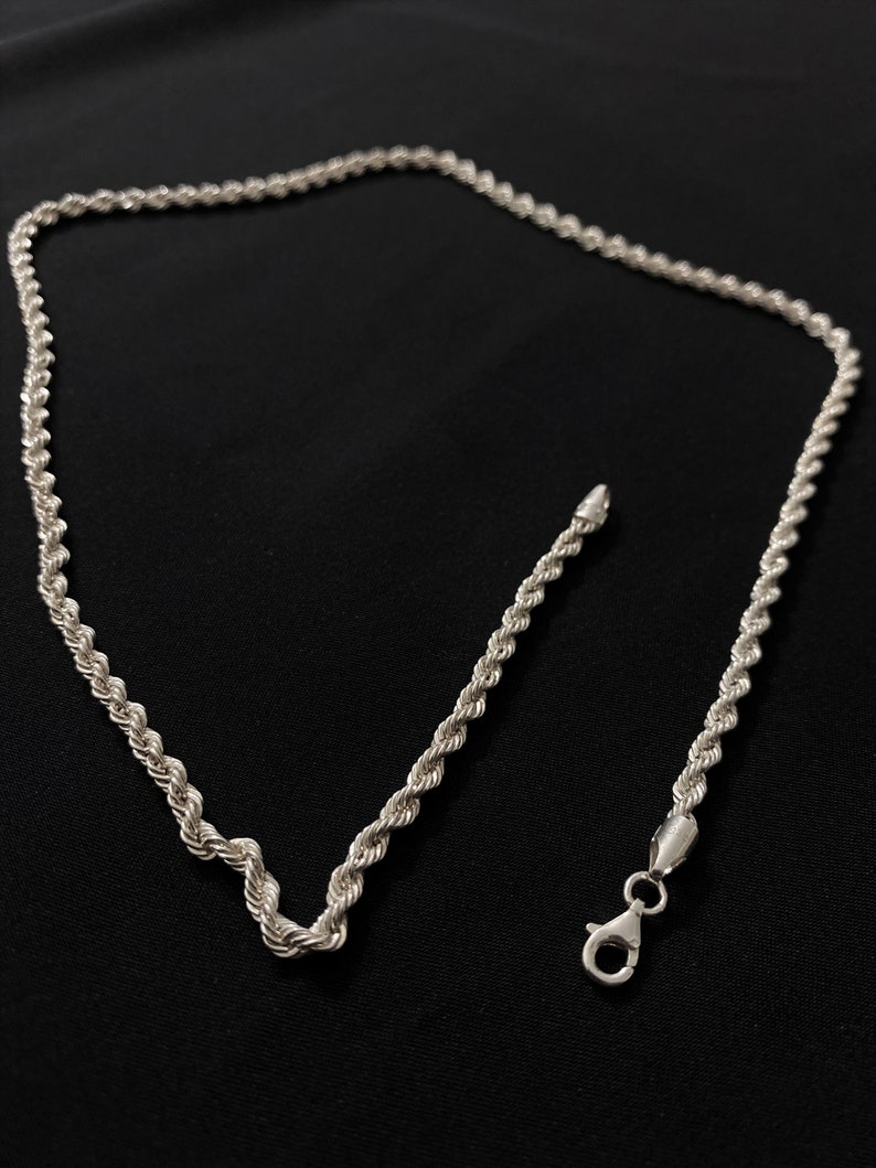 925 Sterling Silver 3mm Rope Chain Solid Heavy Silver Chain - Etsy