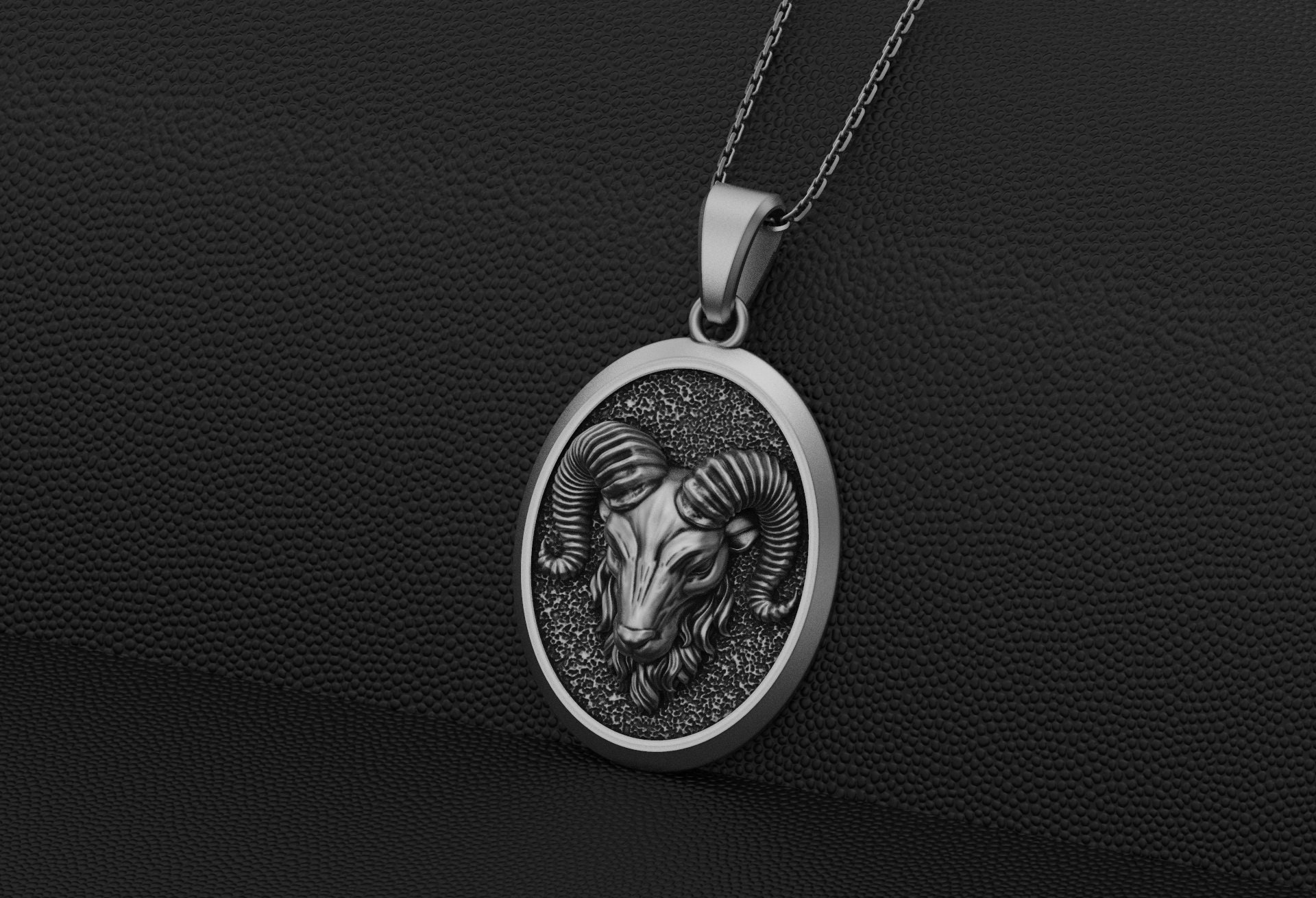 Personalized Ram Necklace Aries Pendant Zodiac Sign Silver | Etsy