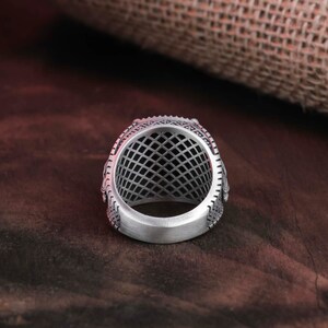 St Anthony Ring, Christian Jewelry, Saint Gift, Cushion Gemstone, Lapis ...