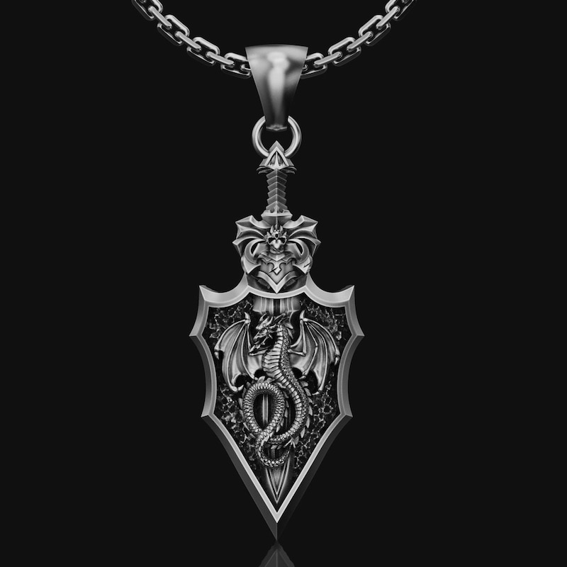 Mens Sword Necklace Pendant - Etsy