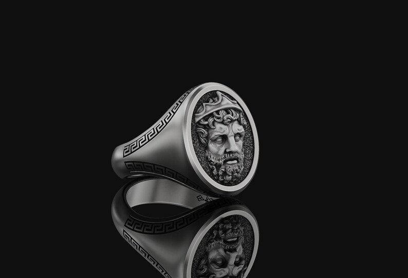 2 Styles Silver Greek God Zeus Ring Myth Jewelry Ancient Roman | Etsy