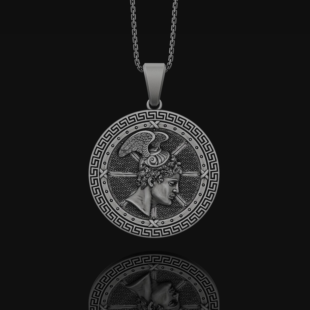 Perseus Pendant, Greek Myth Necklace, Medusa Slayer, Mythological ...