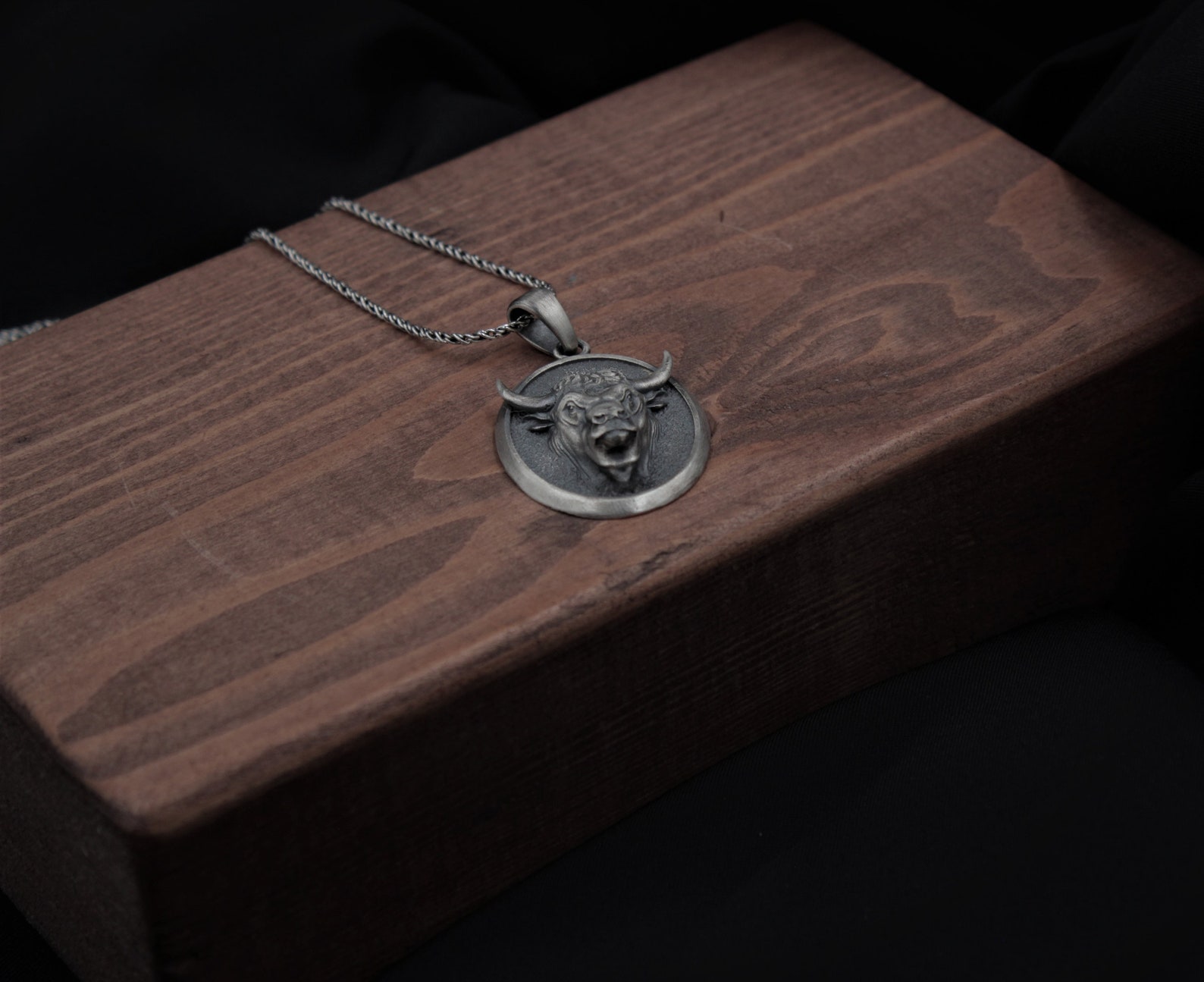 Personalized Bull Necklace Silver Buffalo Accessory Birthday - Etsy
