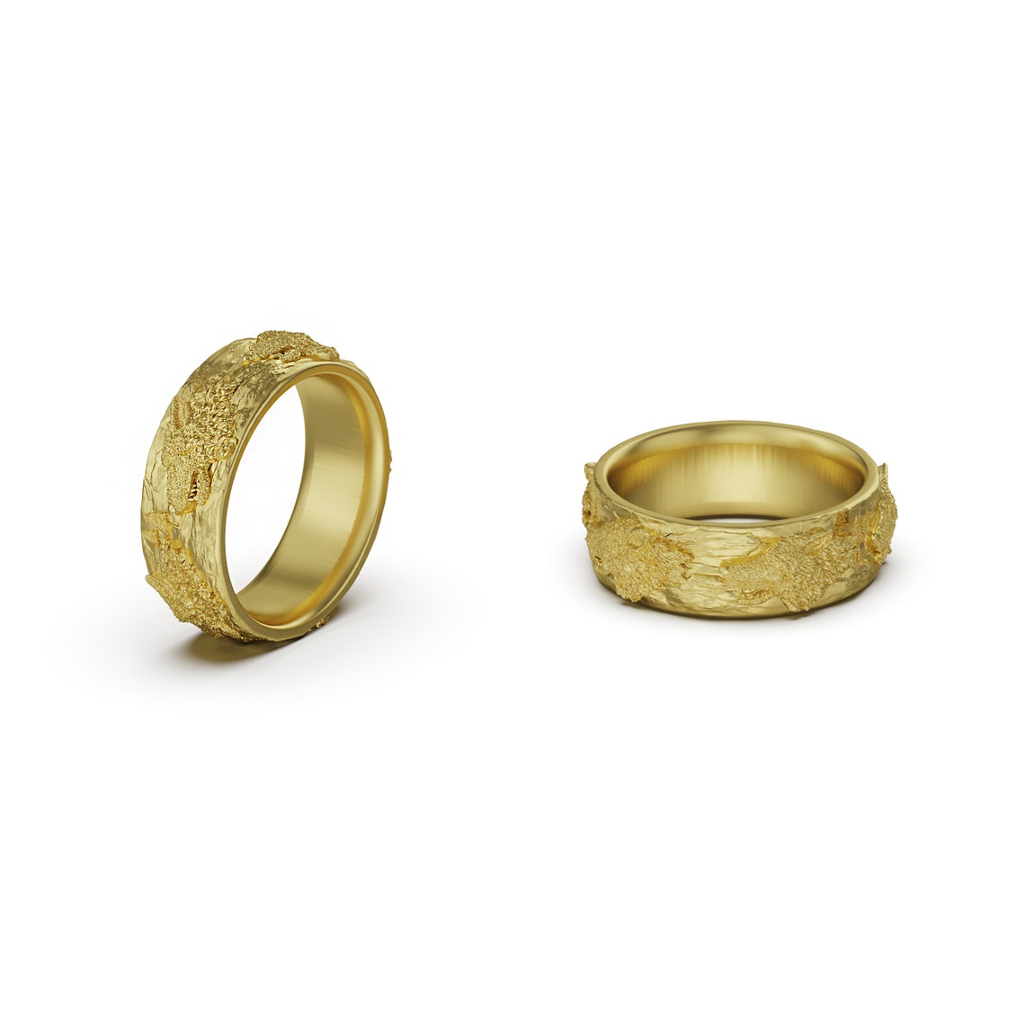 Gold Wolf Pack Ring, Wolves, Wolf Family, Detailed Wolf Ring, Wedding ...