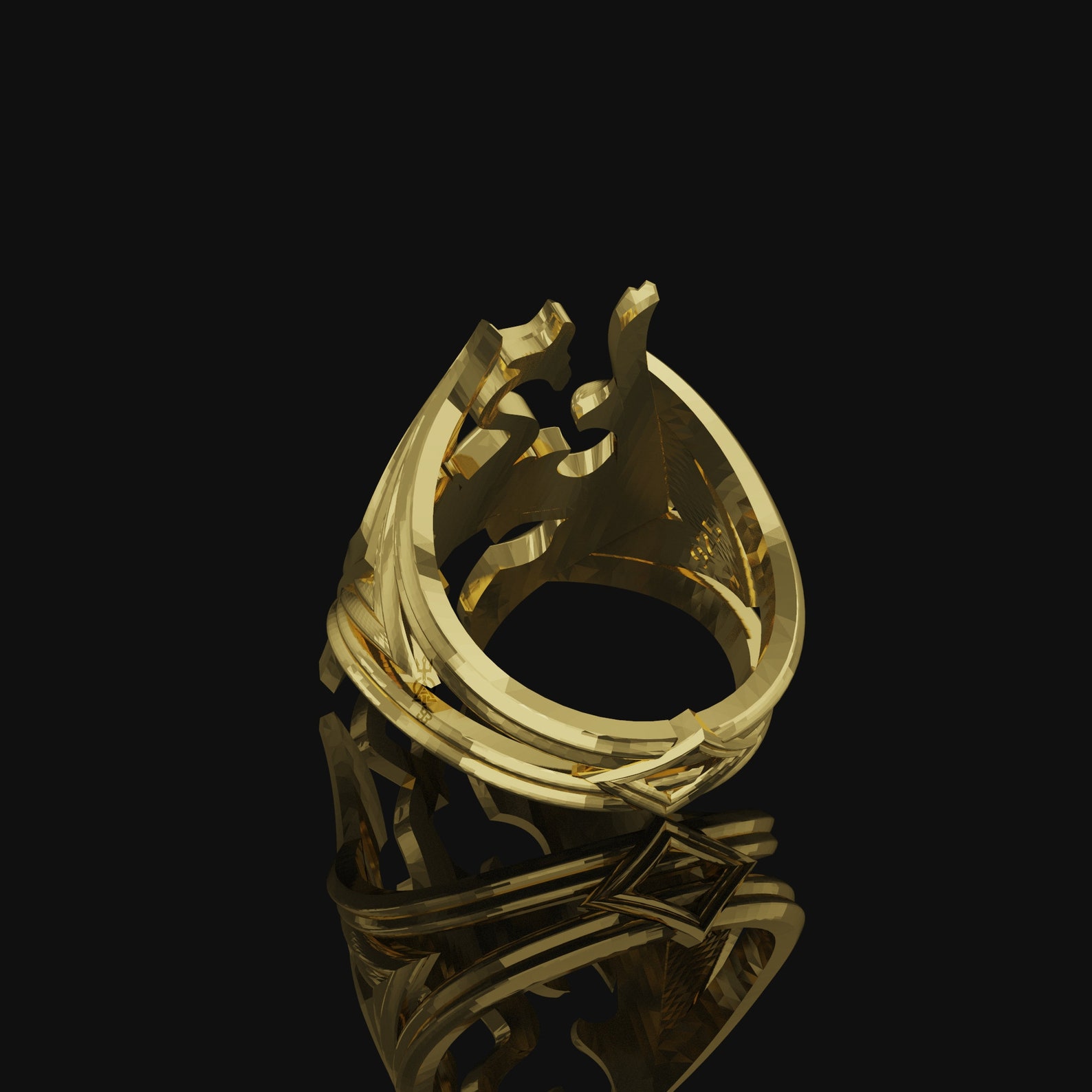 Sterling Silver Elder Scrolls Skyrim Ring Dragonborn Ring | Etsy