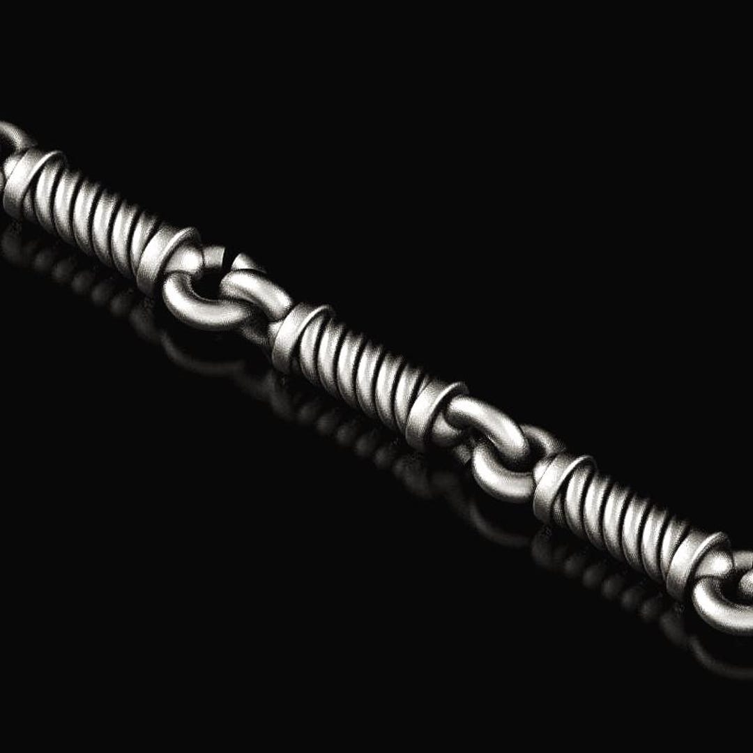 Twisted Wire Link Chain Necklace – Oxidized Silver or Gold Plated Solid ...