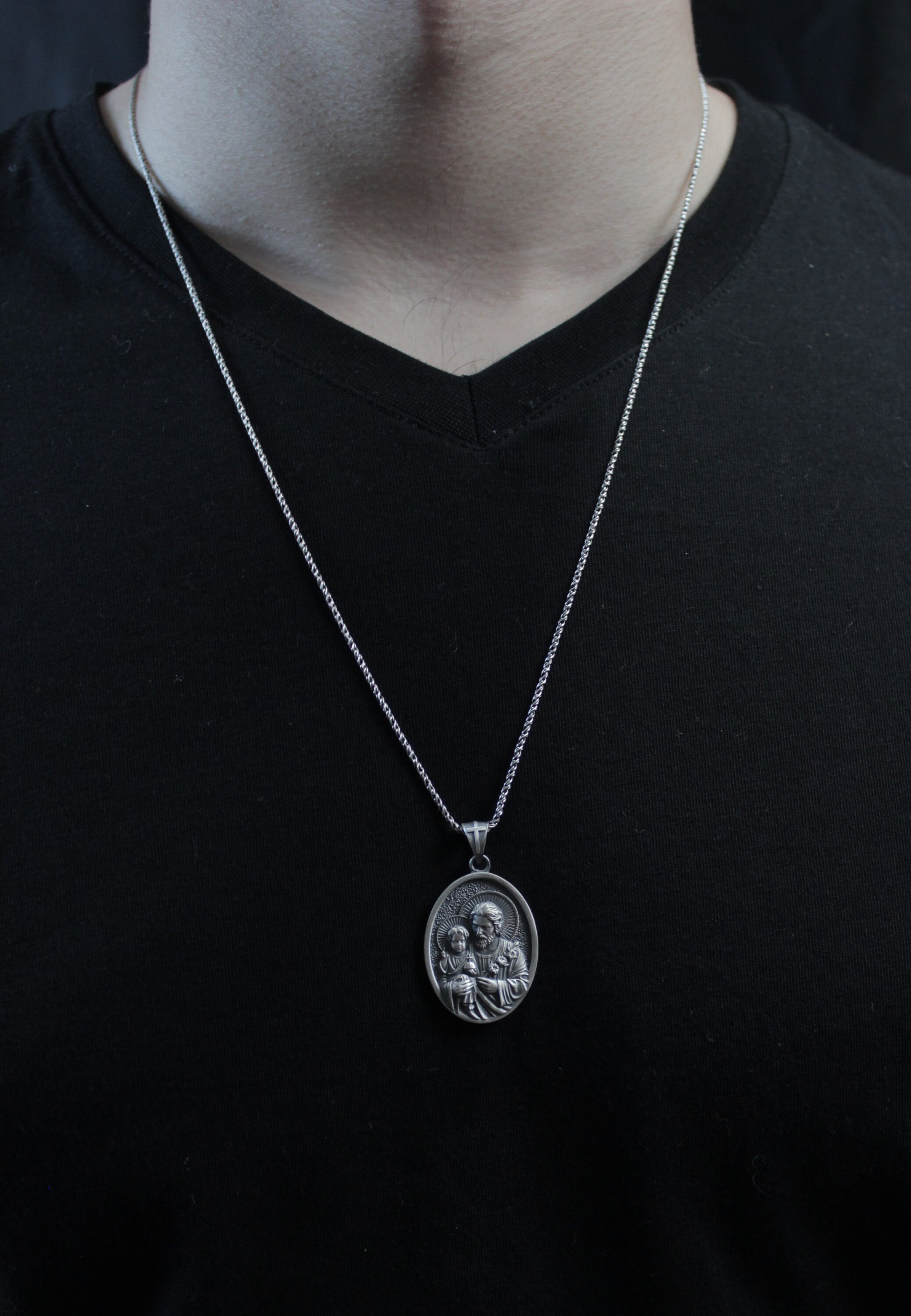 St Joseph Necklace Catholic Pendant Christian Accessory | Etsy