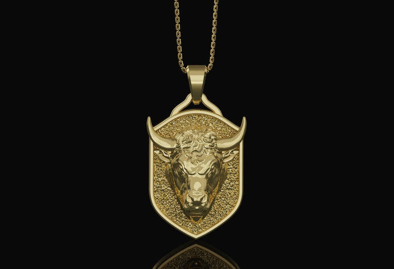 Sterling Silver Bull Necklace Gifts for Men Animal Pendant - Etsy