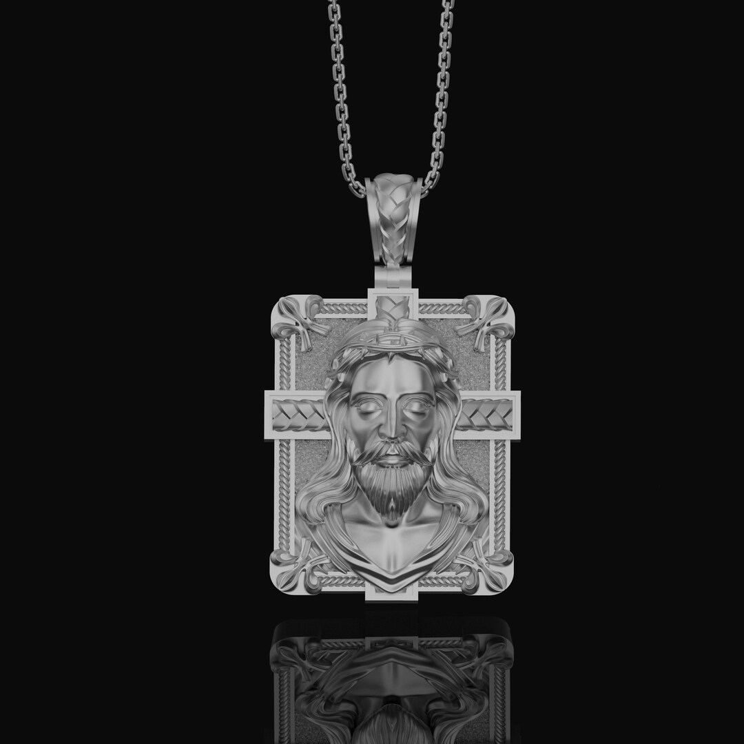 Silver Jesus INRI Pendant - Christian Jewelry, Faith Symbol Necklace ...