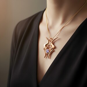 Shadowheart Shar Symbol Necklace – 925 Sterling Silver & Synthetic ...