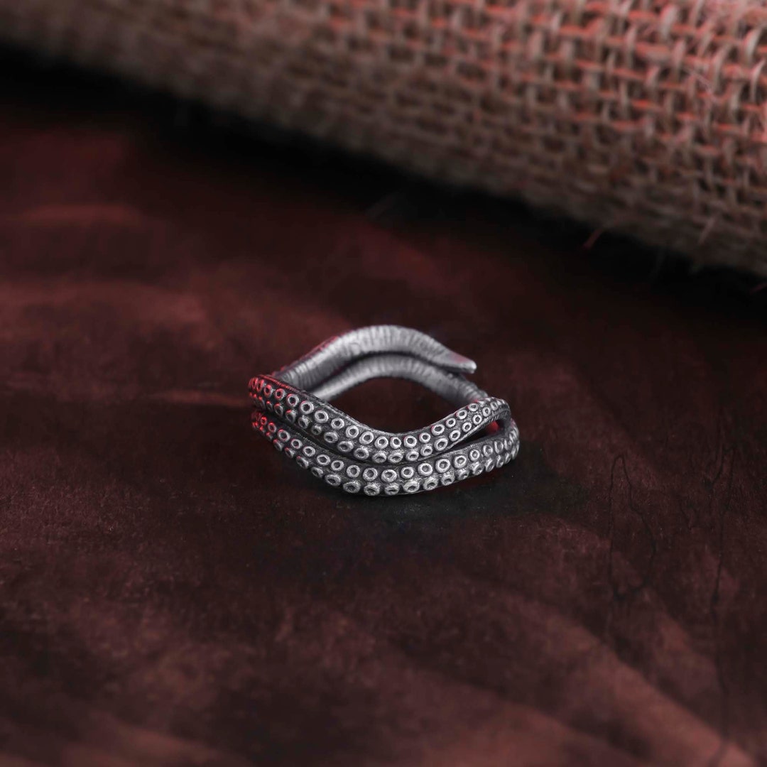 Octopus Gill Ring Underwater Theme Band Sea Creature Ring - Etsy