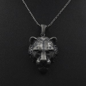 3D Lioness Necklace, Silver Lioness Head, Lioness Pendant, Lioness ...