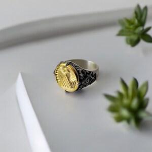 Silver Masonic Ring - Eye of Providence, New World Order Symbol, Two ...