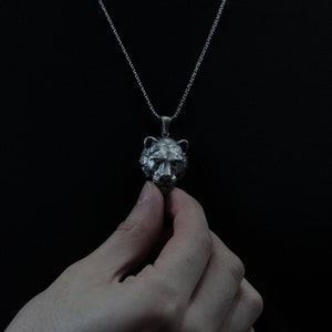 3D Lioness Necklace, Silver Lioness Head, Lioness Pendant, Lioness ...
