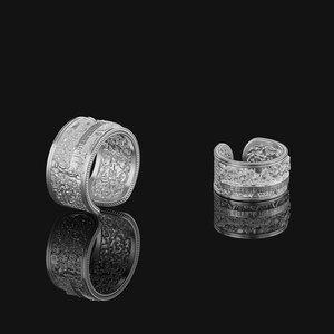 The Last Supper Band Ring, Silver Artificial Christian Jewelry ...