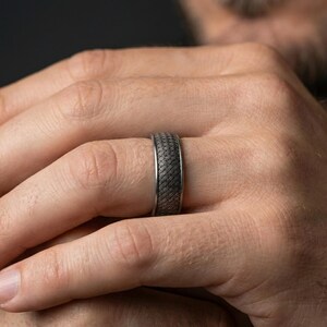 Braided Sterling Silver Band Ring – Woven Texture Wedding Ring - Etsy