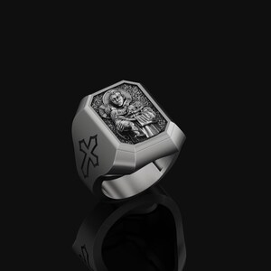 St Anthony Silver Christian Ring Catholic Gift Religious | Etsy