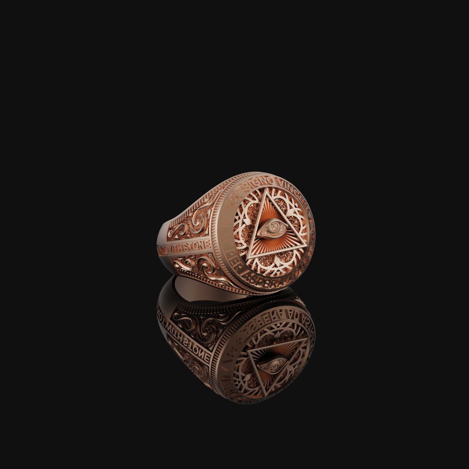 Masonic Symbol Ring, Freemasonry Ring, Unique Mason Ring, Handcrafted ...