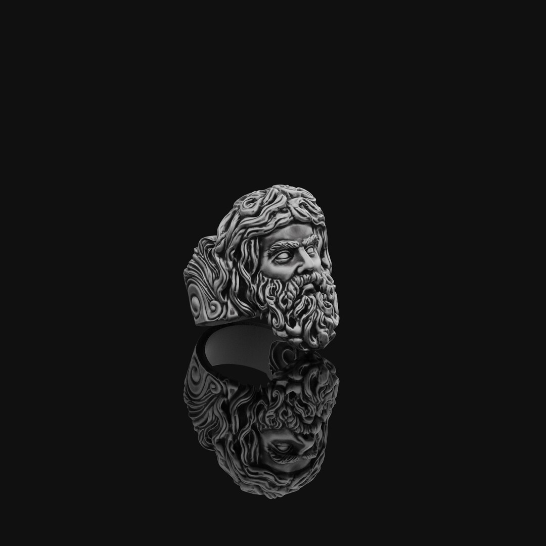 Poseidon Ring Sterling Poseidon Ring Greek God Ring - Etsy