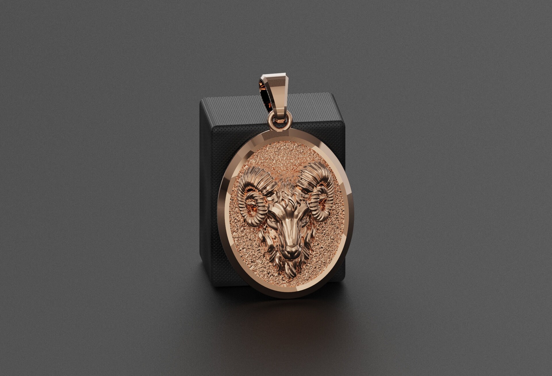 10K 14K 18K Gold Ram Pendant April Aries Birthday Gifts For | Etsy