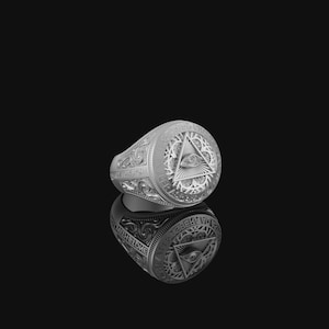 Masonic Symbol Ring, Freemasonry Ring, Unique Mason Ring, Handcrafted ...