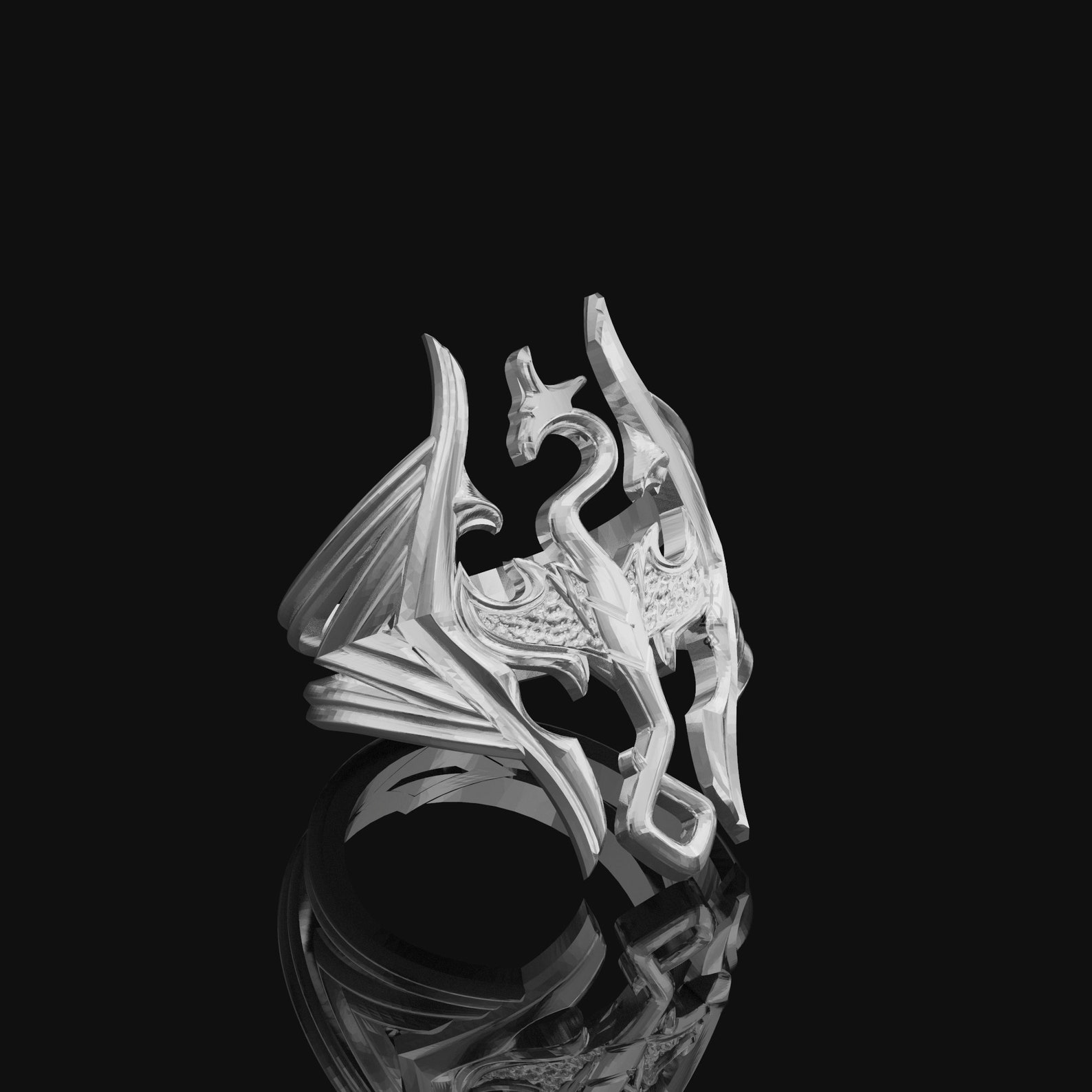 Sterling Silver Elder Scrolls Skyrim Ring Dragonborn Ring | Etsy