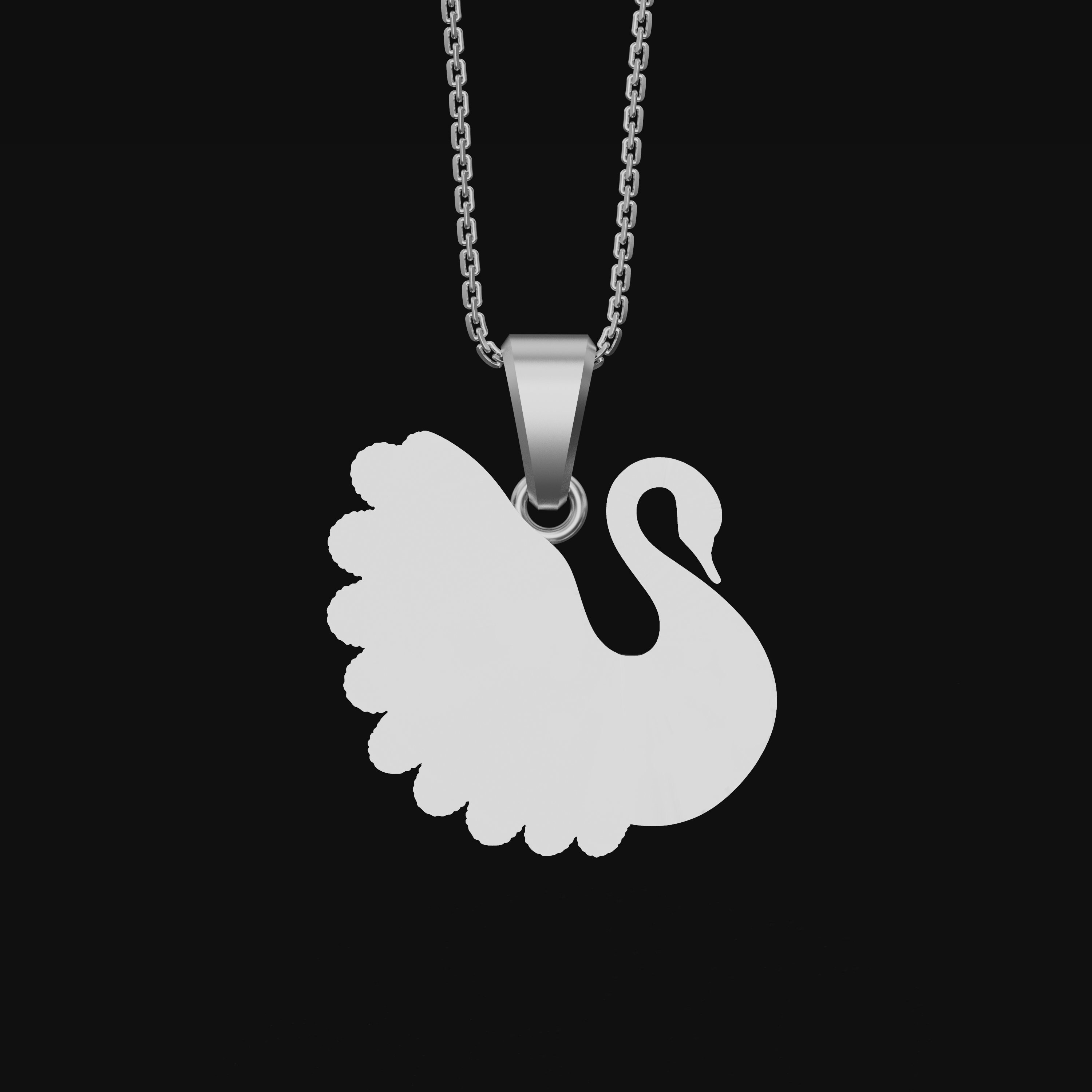 Silver Swan Necklace, Spirit Animal Jewelry, Swan Charm Necklace ...