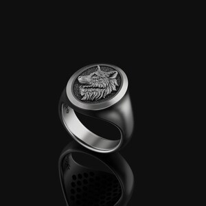925 Silver Men Wolf Ring Gift for Him Women Jewelry Wolf Accessory ...