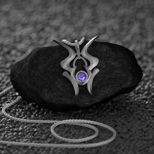 Shadowheart Shar Symbol Necklace – 925 Sterling Silver & Synthetic ...