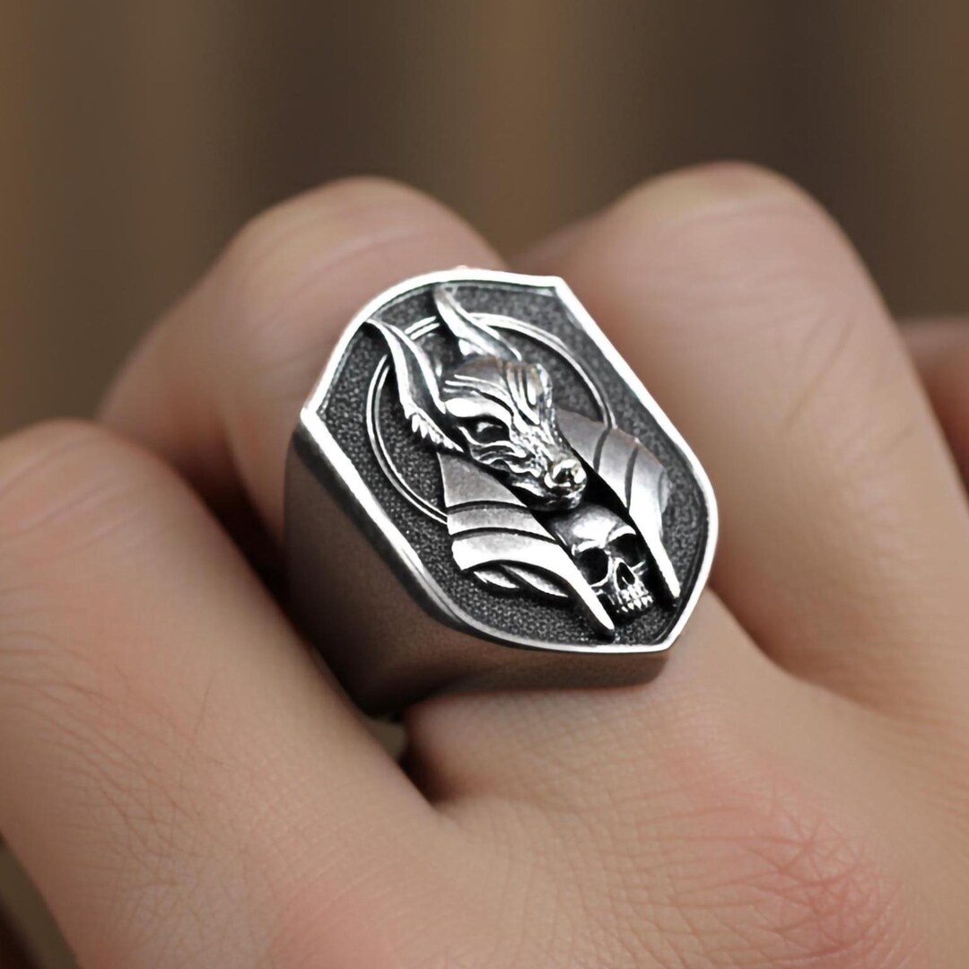 Anubis Egyptian God Ring – Sterling Silver Ancient Egypt Symbol of ...