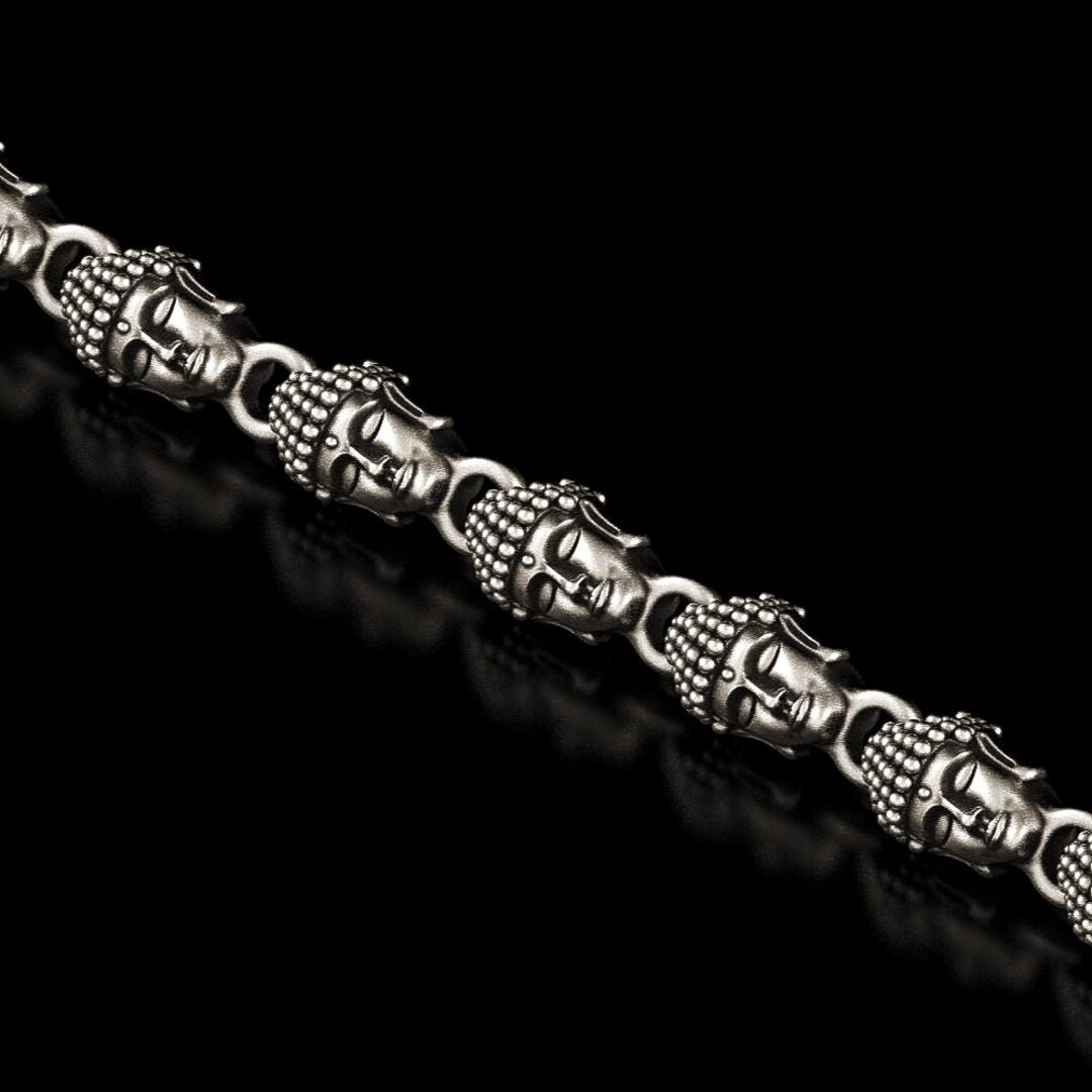 Buddha Head Chain Necklace – Solid 925 Sterling Silver Spiritual ...