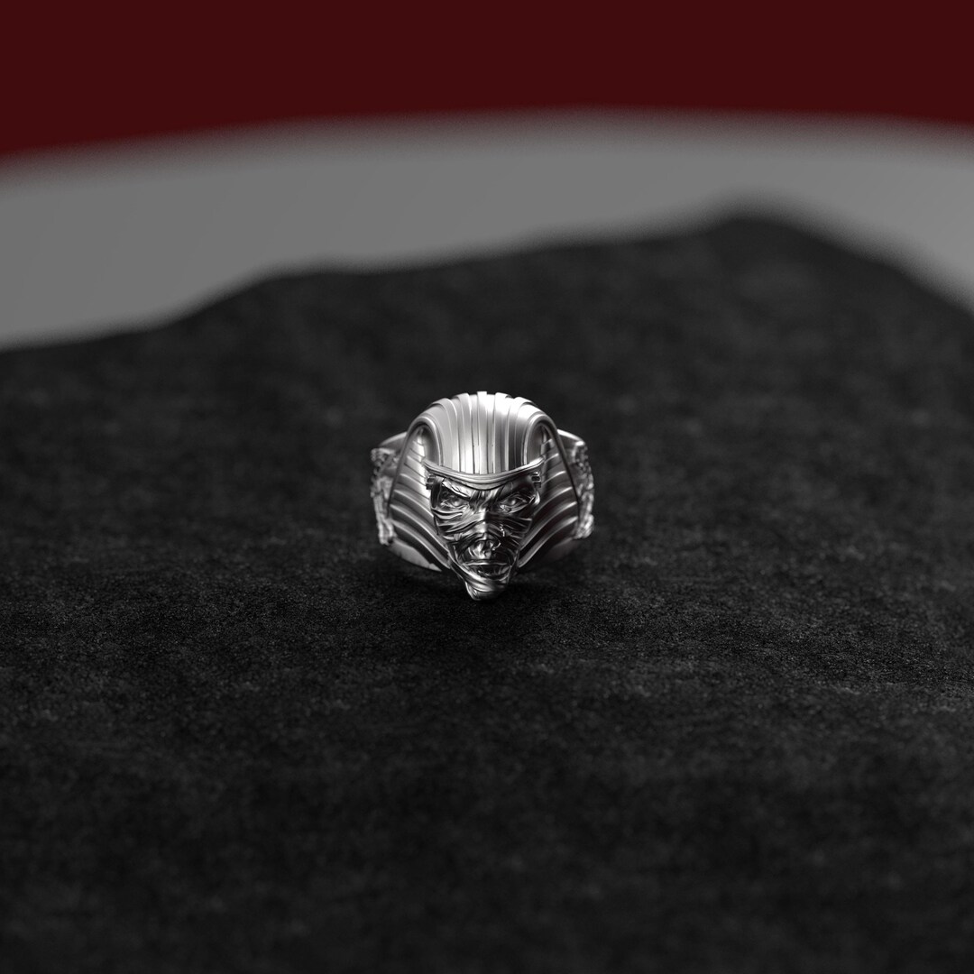 Silver Egyptian Mummy Ring - Ankh Symbol Accessory, Ancient Egypt ...