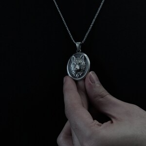 Personalized Wolf Accessory Animal Mens Jewelry 925 Silver Necklace ...