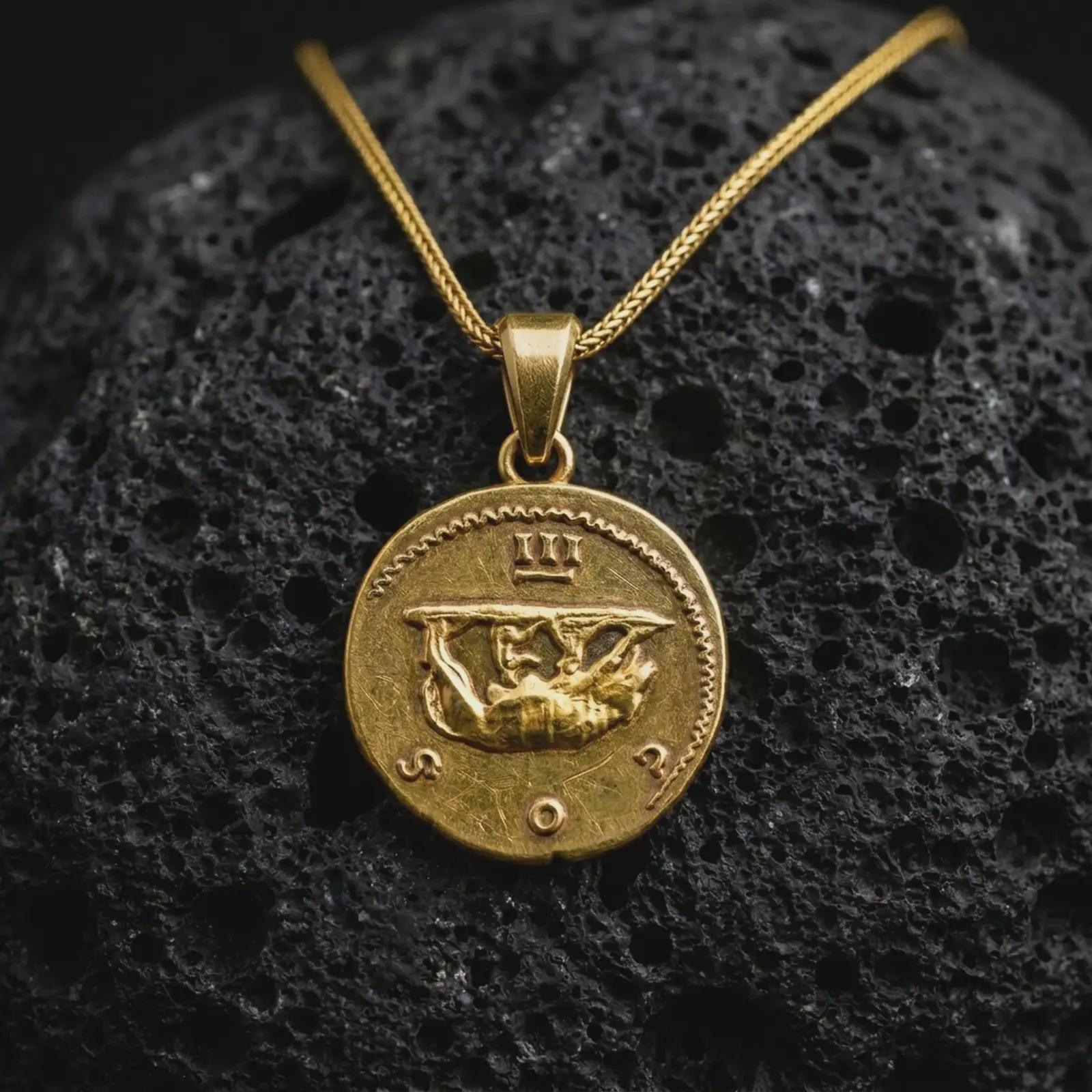 Sterling Silver Emperor Augustus Coin Pendant, SPQR Roman Artifact - Etsy