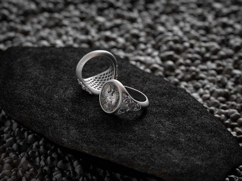 Polish Eagle Signet Ring – Sterling Silver Coat of Arms Ring With ...