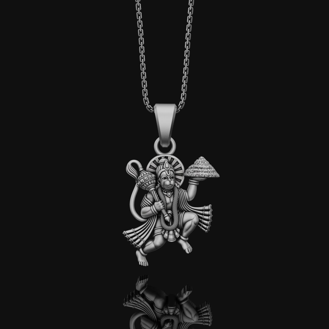 Silver Lord Hanuman Pendant, Wukong, God Tribal India Jewelry Hindu ...