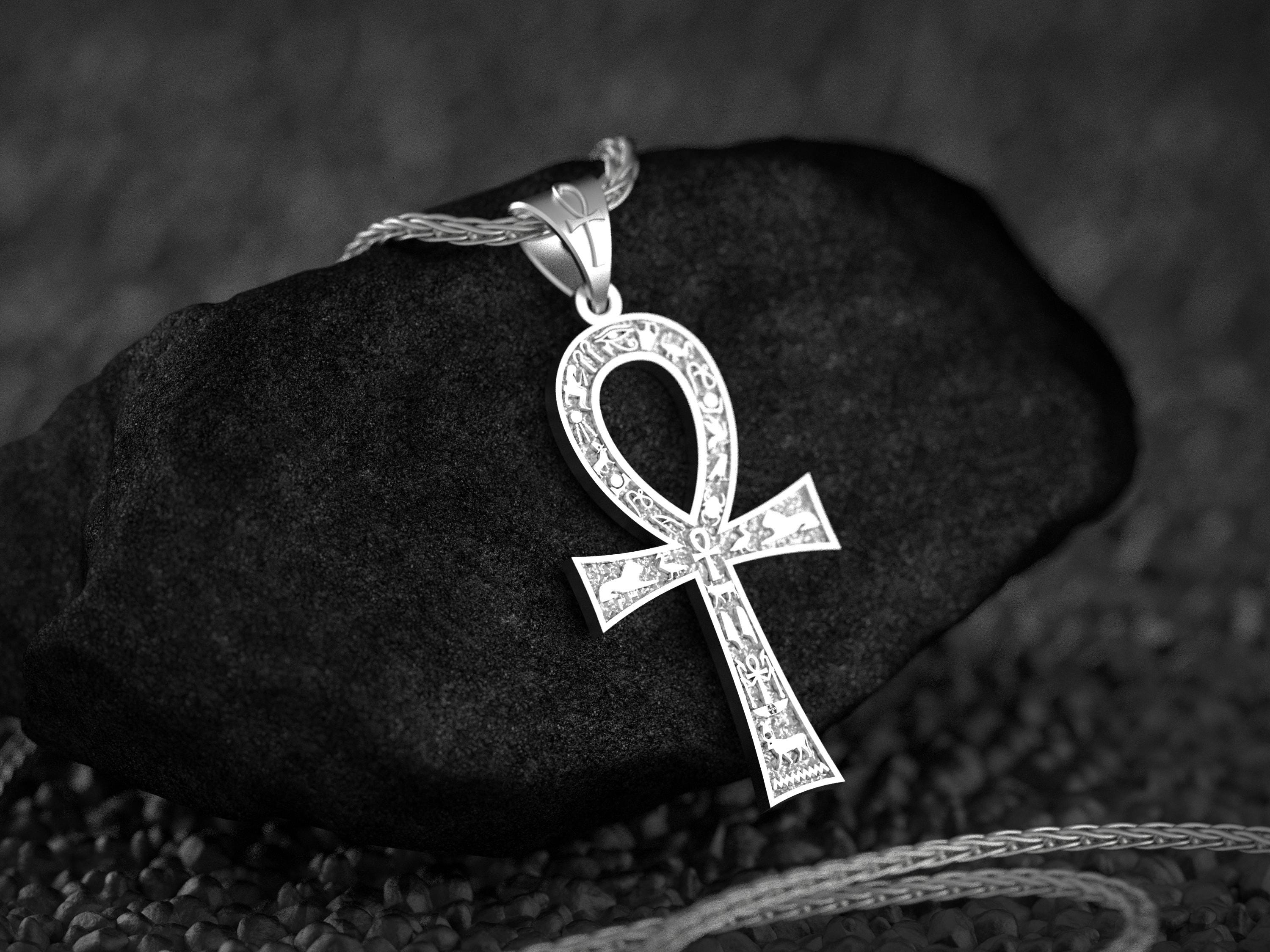 Ankh Cross Pendant – Ancient Egyptian - Key of Life Symbol Necklace for ...