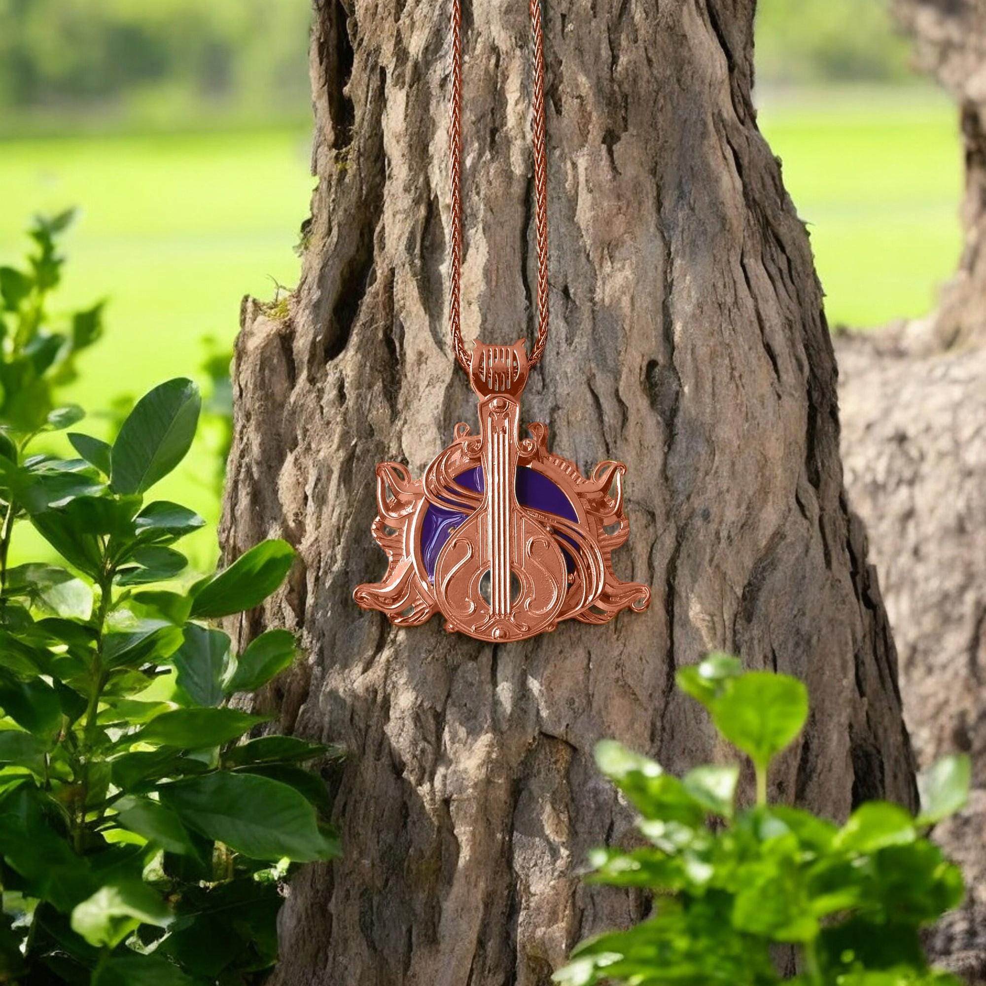 Silver BG3 Bard Symbol Necklace - Fantasy Dungeons & Dragons Jewelry ...