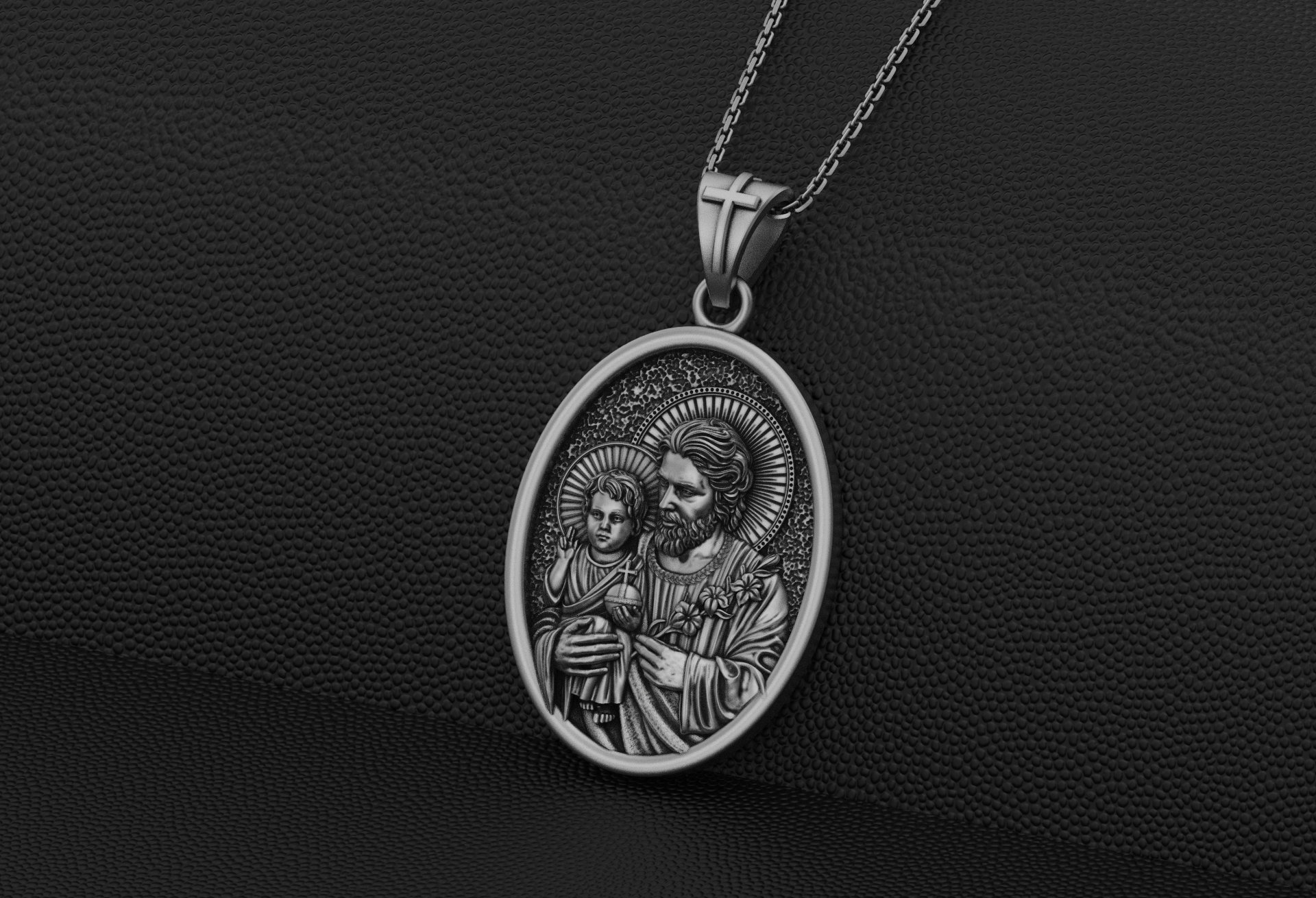 St Joseph Necklace Catholic Pendant Christian Accessory | Etsy
