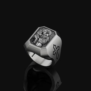St Anthony Silver Christian Ring Catholic Gift Religious Accessory ...