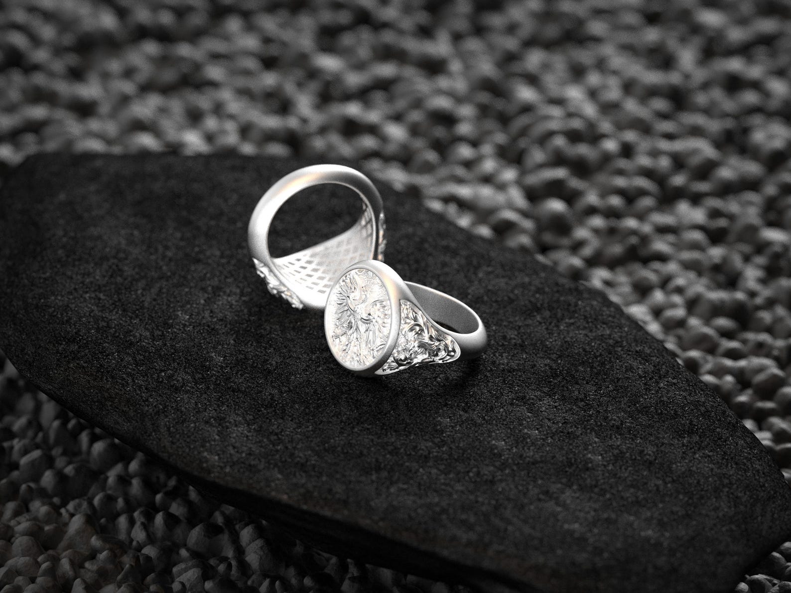 Polish Eagle Signet Ring – Sterling Silver Coat of Arms Ring With ...